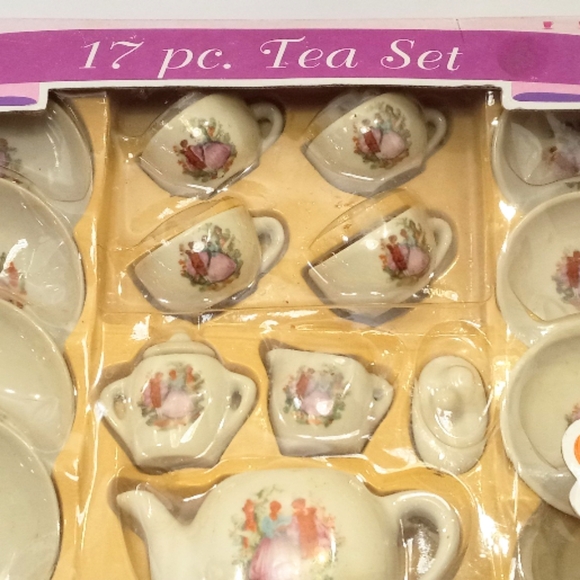 Unknown | Toys | Vintage Miniature Porcelain Tea Set Childs First Tea ...